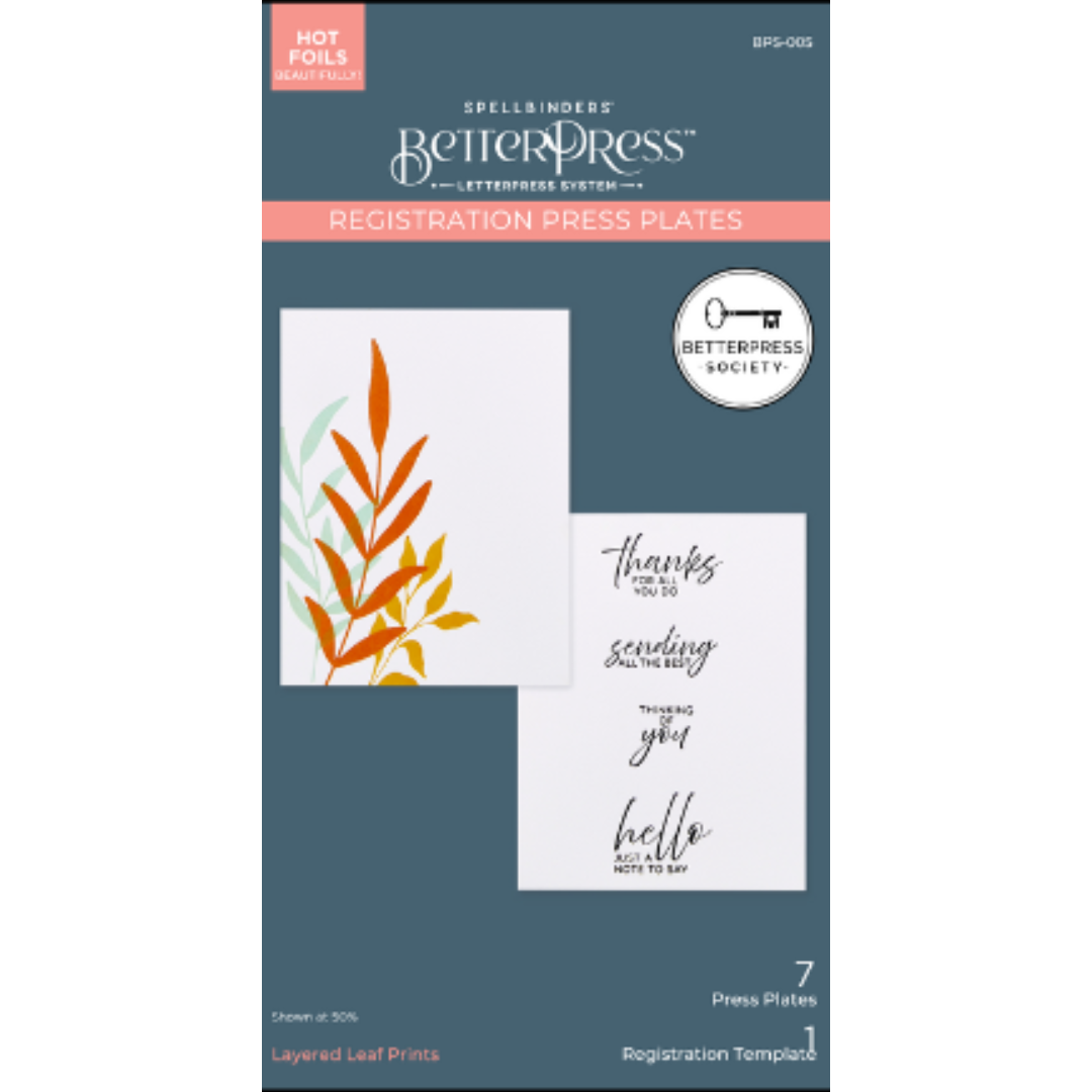 Spellbinders - BetterPress Society August 2024 (Layered Leaf Press Pla ...