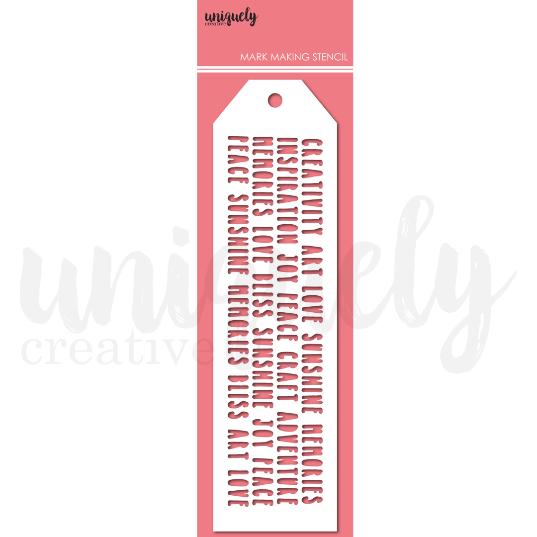Uniquely Creative - Creativity Mark Making Stencil – 3 Wise Crafters