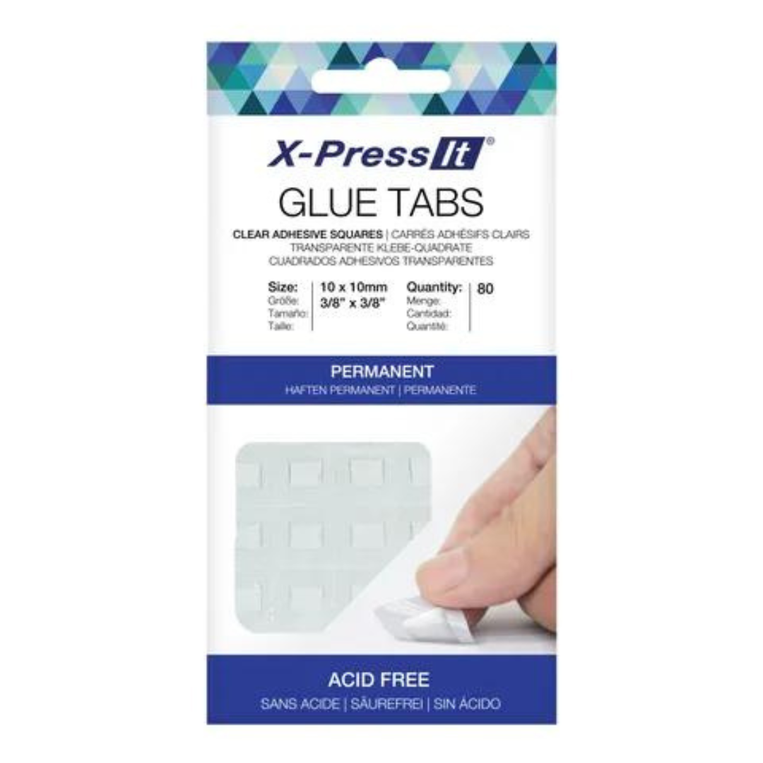 X-Press It - Permanent Glue Tabs 10 x 10mm (80 pieces) – 3 Wise Crafters